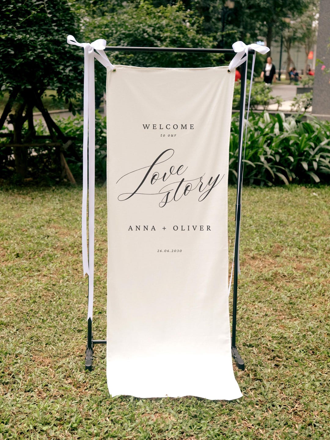 Fabric Wedding Welcome Sign, Personalised Wedding Welcome Sign, Fabric ...