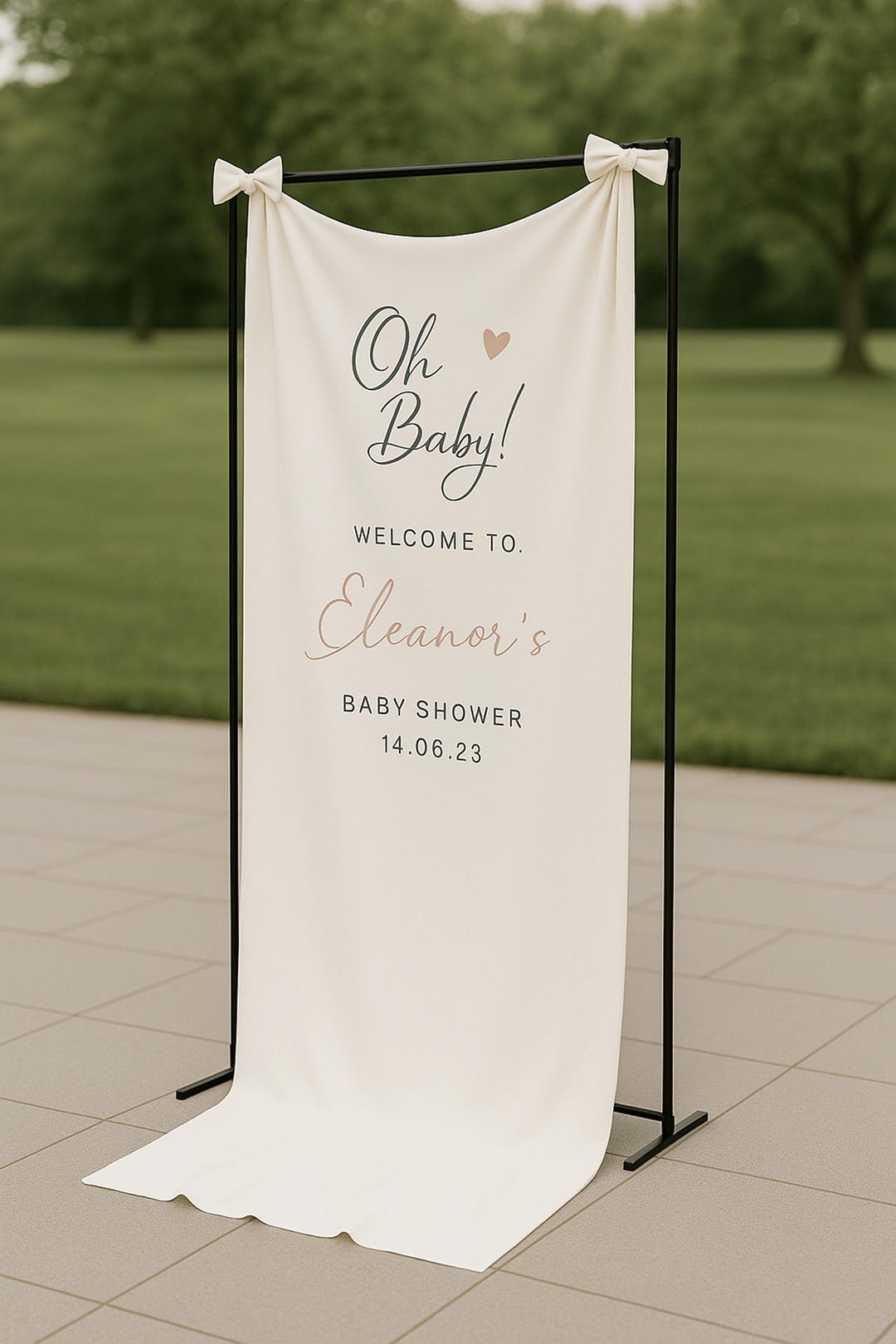 Welcome Sign for Baby Shower, Personalized Fabric Baby Shower Sign ...