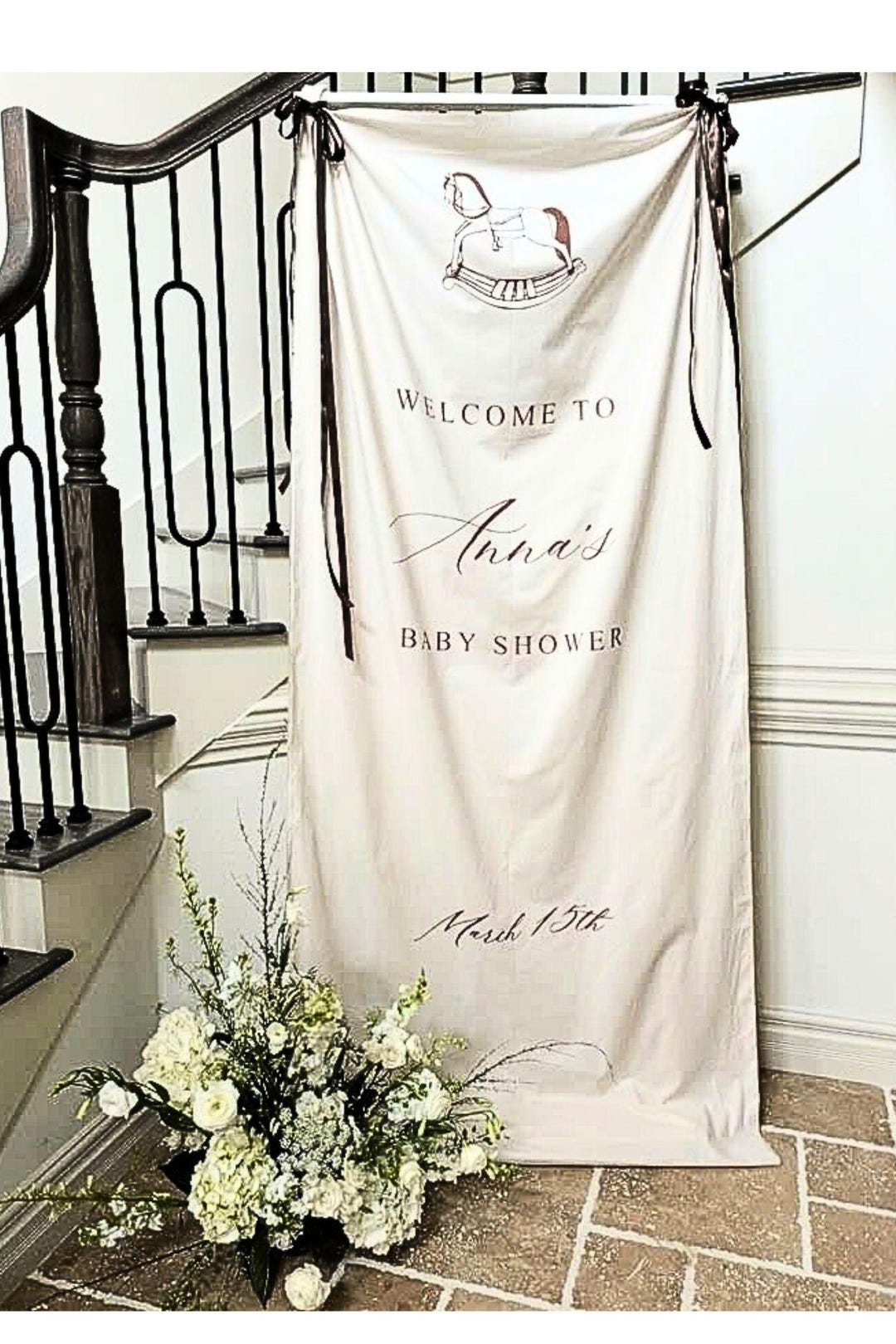 Personalized Linen Wedding Sign, Custom Minimal Welcome Sign, Fabric ...