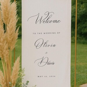 Fabric Welcome Sign, Linen Welcome Sign, Wedding Welcome Sign, Custom ...
