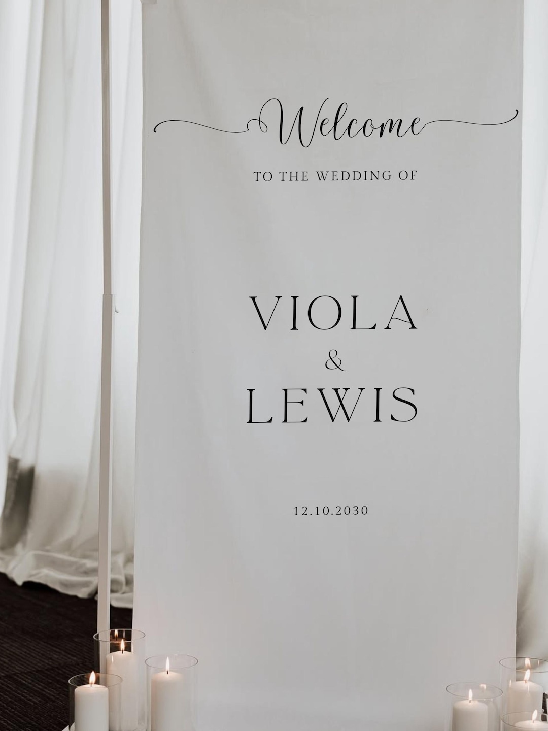 Fabric Wedding Banner, Personalized Party Decorations, Wedding Welcome ...