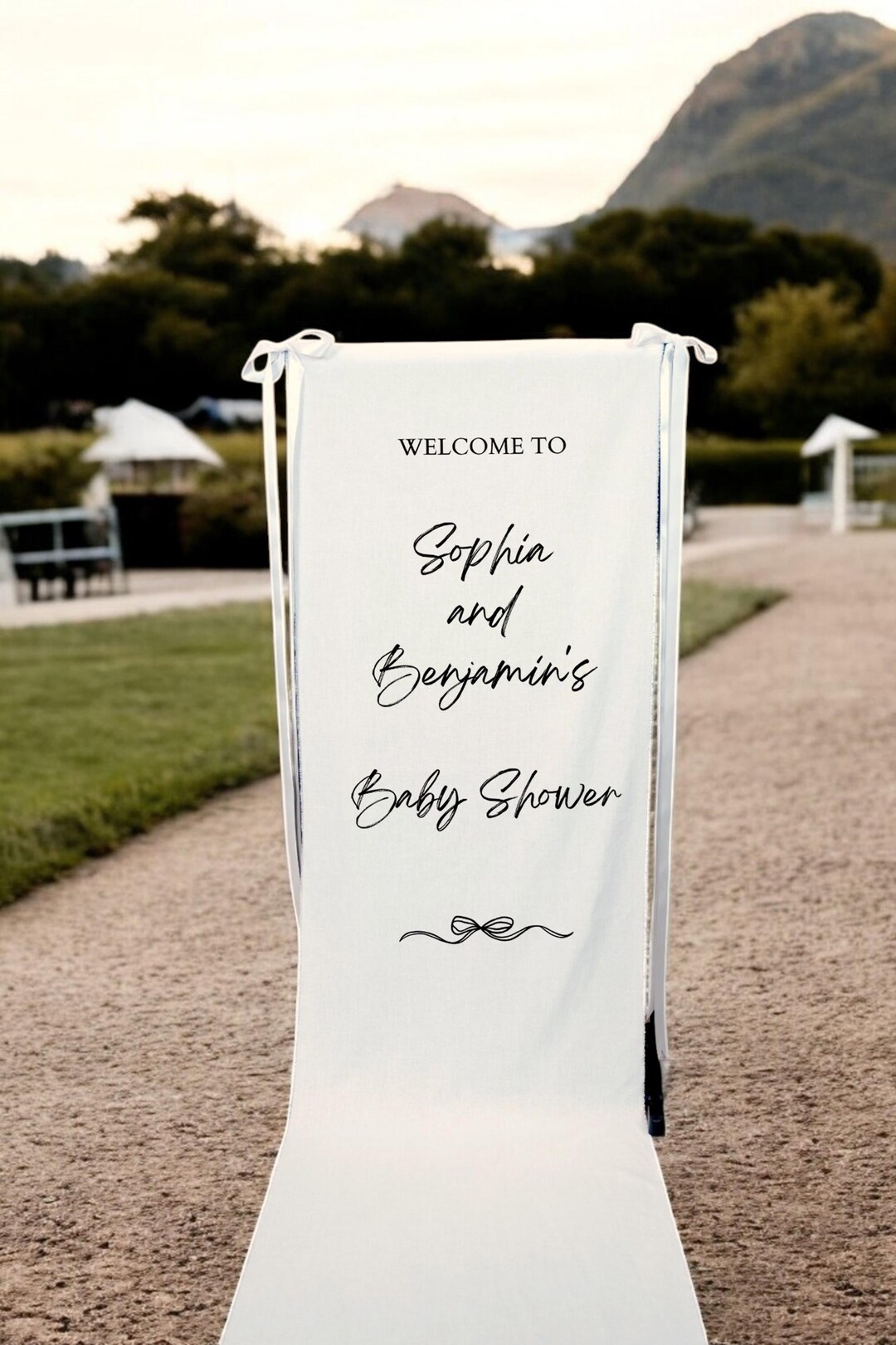 Welcome Sign for Baby Shower, Personalized Fabric Baby Shower Sign ...