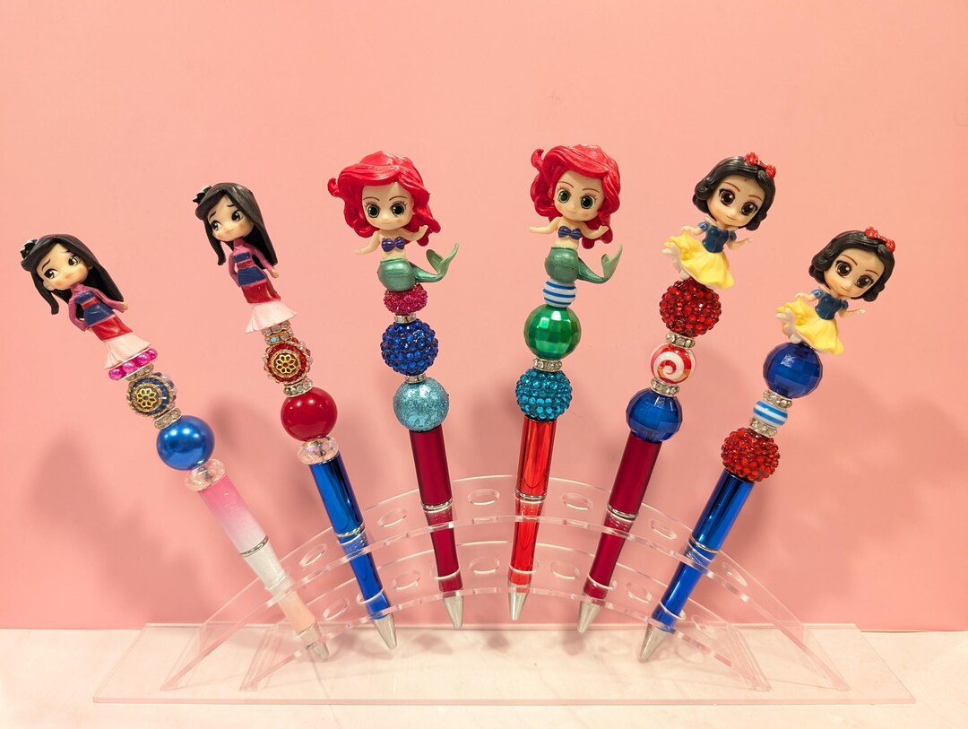 Beautiful Beaded Disney Princess Pens: Mulan, Ariel, Snow White ...