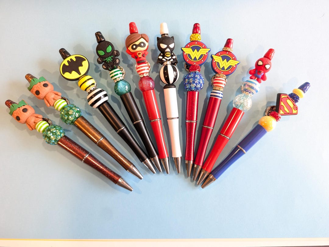 Superhero Pens, Novelty Character Pen, Stocking Stuffers - Etsy