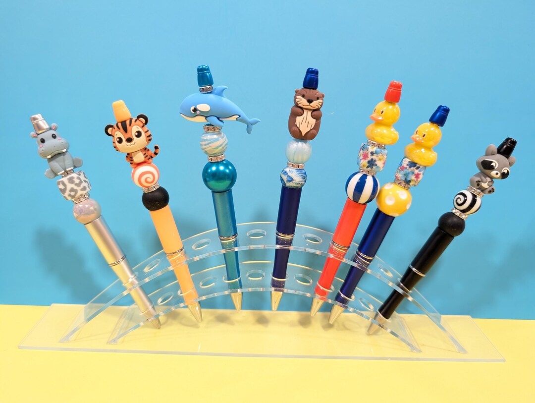 Beaded ANIMAL PENS - Hippo, Tiger, Killer Whale, Otter, Ducks - Gifts ...