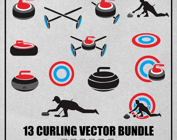 Curling Sport SVG, Curling Cutting File for Cricut, Curling Vector ...