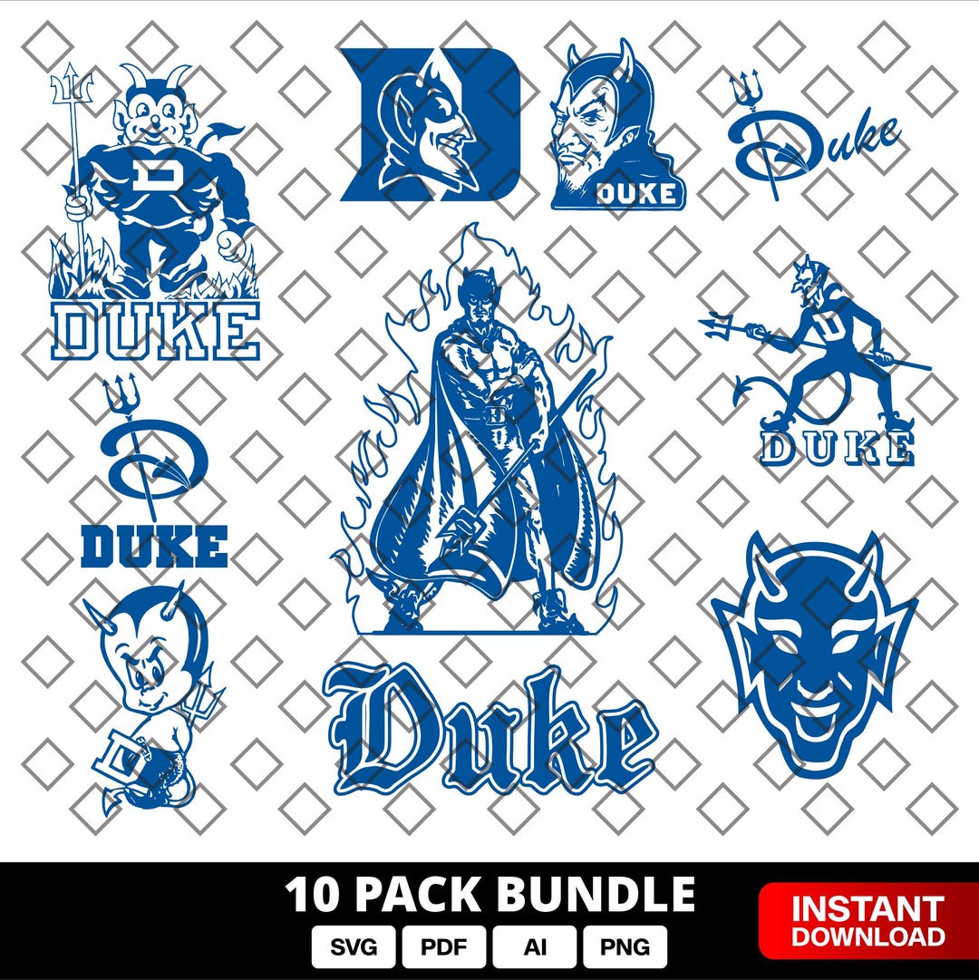 Duke Blue Devils Artwork Collection, College Designs Svg - Etsy