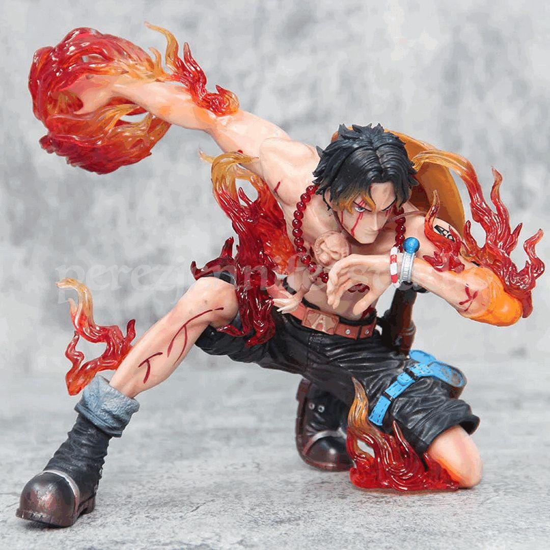 16 Cm One Piece Ace Action Figure Portgas D. Ace Statue Gift - Etsy