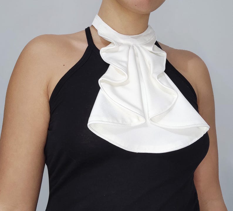 Jabot Detachable Collar PDF Sewing Pattern, Fancy Flounced Royal Collar ...