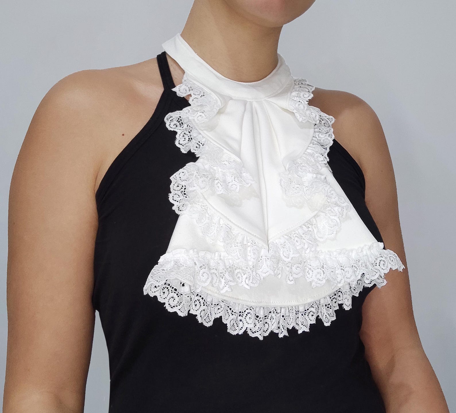 Jabot Fancy Flounced Detachable Royal Collar PDF Sewing Pattern, One ...