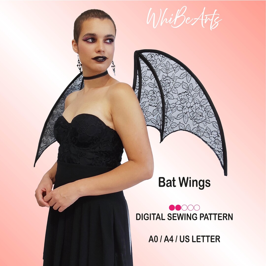Bat Wings PDF Sewing Pattern, One Size, Unisex Adults, With ...