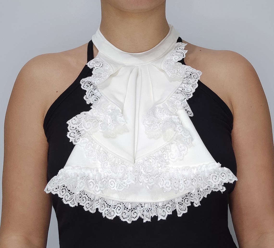 Jabot Fancy Flounced Detachable Royal Collar PDF Sewing Pattern, One ...