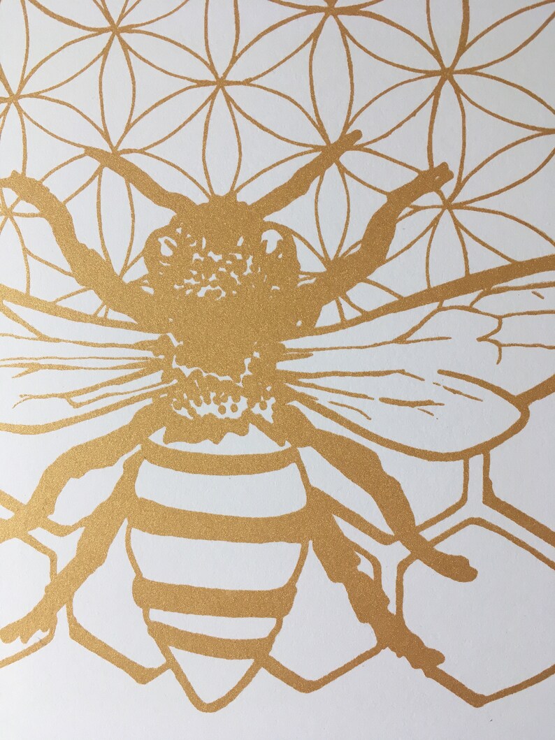 Sacred Bee Print, Large // 11 by 17 // Limited Edition // Wall Decor ...