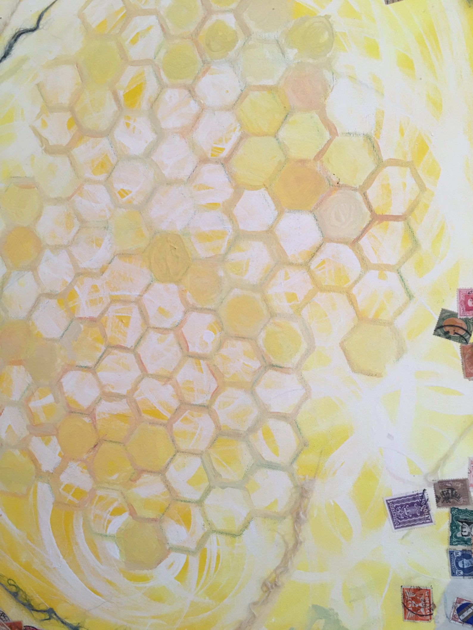 Honey // Original Artwork // Acrylic Paint and Mixed Media on Gallery ...