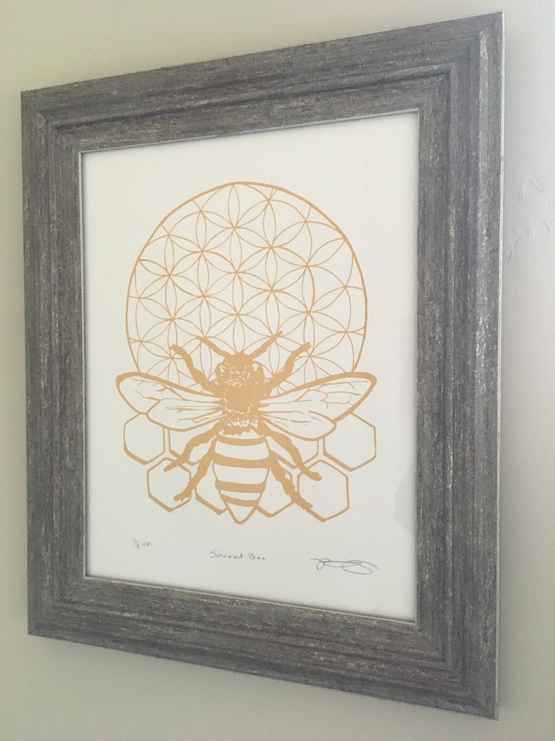 Sacred Bee Print, Large // 11" by 17" // Limited Edition // Wall Decor ...
