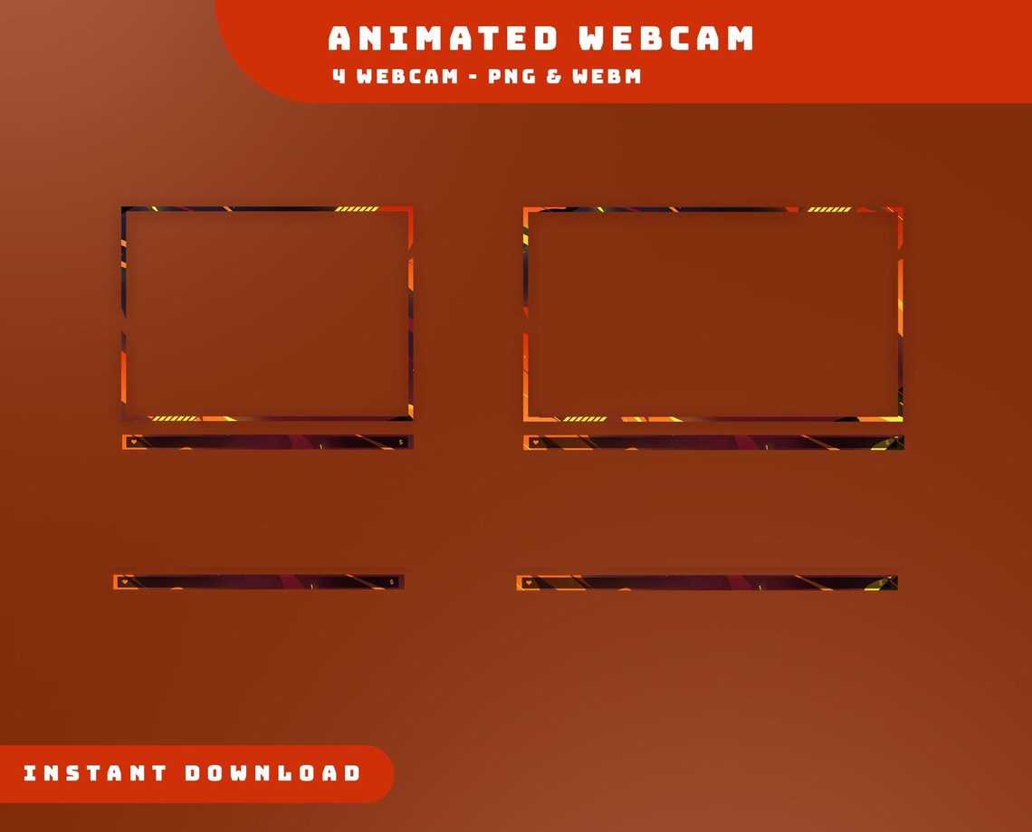 Burning Vortex Animated Stream Overlay Package, Fire Stream Overlay ...