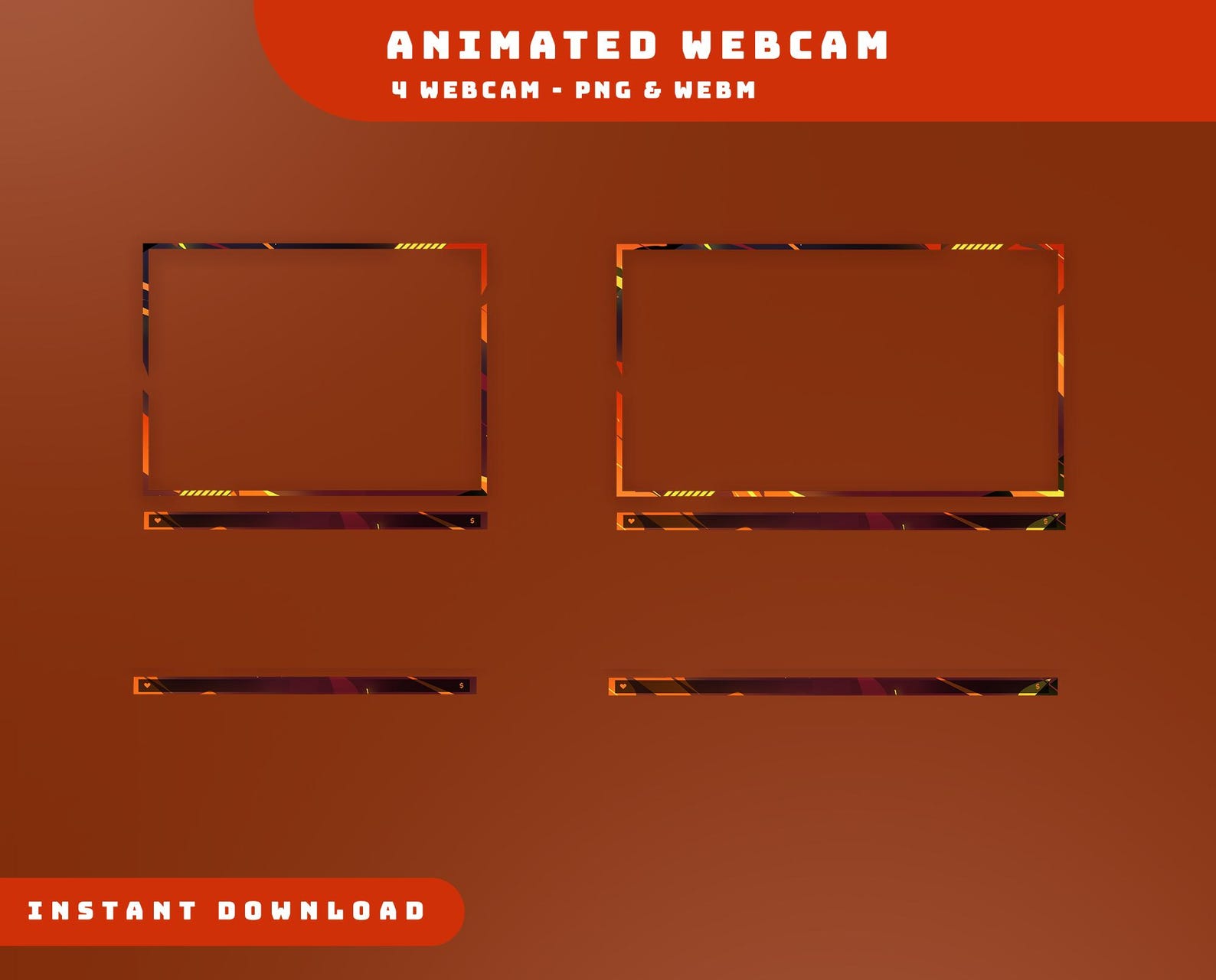 Burning Vortex Animated Stream Overlay Package, Fire Stream Overlay ...