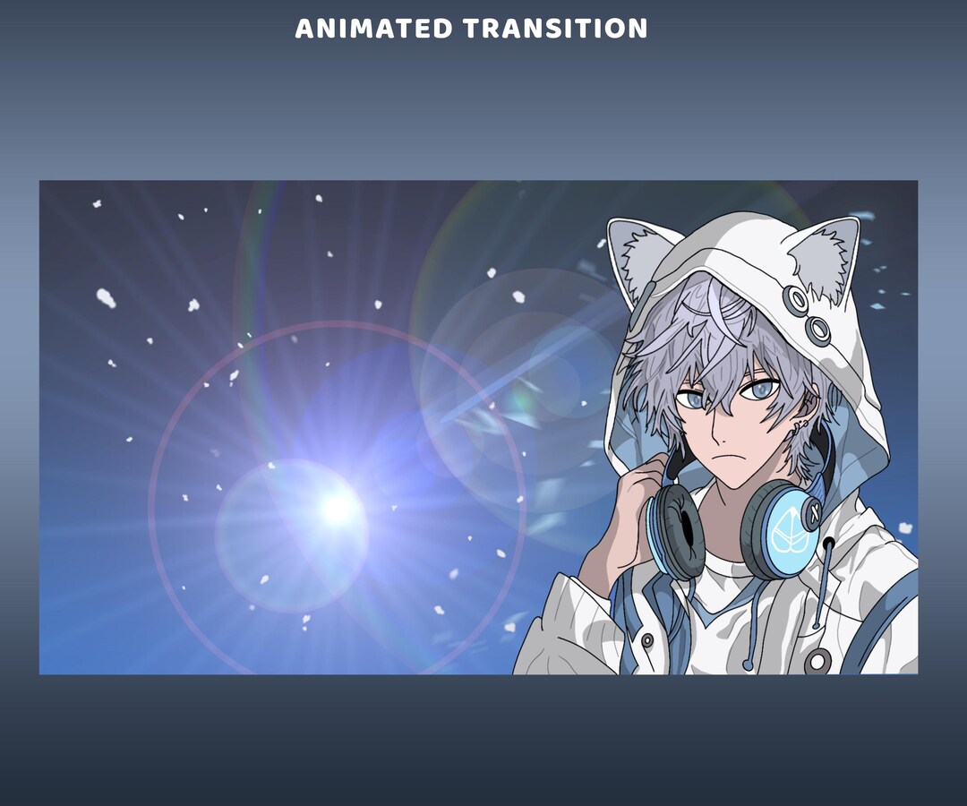 Blue Comet Animated Stream Stinger Transition Overlay Package, Anime ...