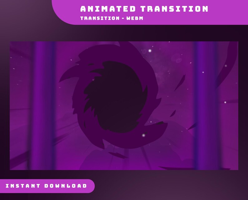 Astral Gate Animated Stream Overlay Package, Purple Realm Stream Overlay, Cyber Mystic Vtuber ...