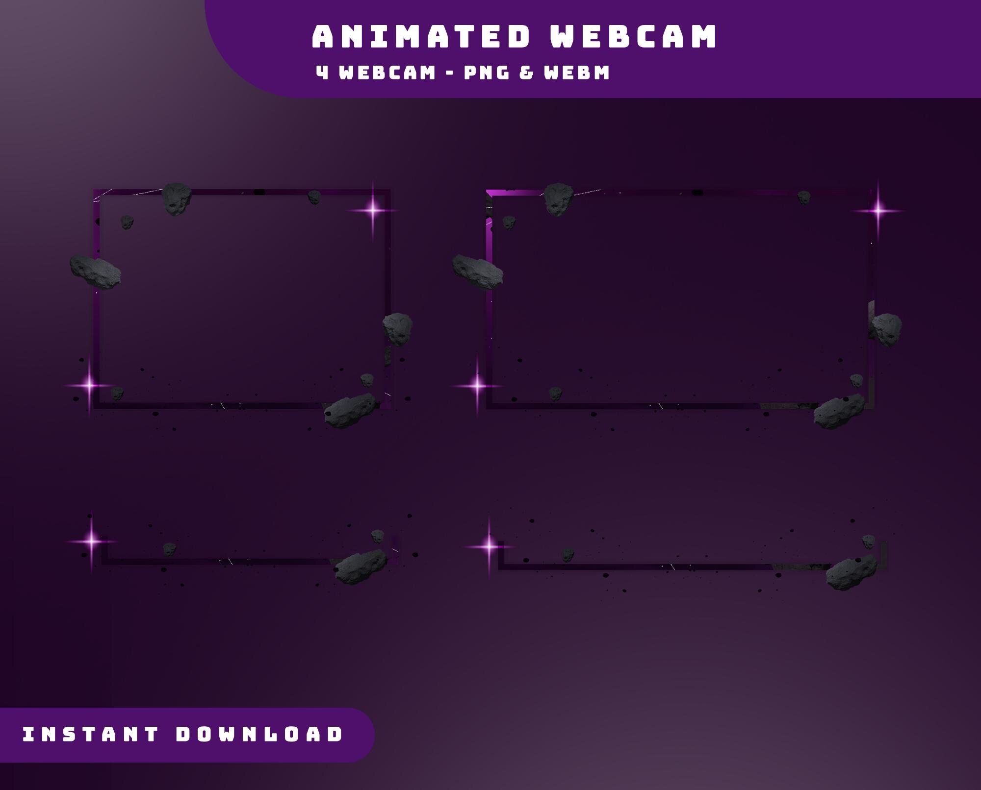 Galaxium Surge Animated Stream Overlay Package, Space Theme Stream ...