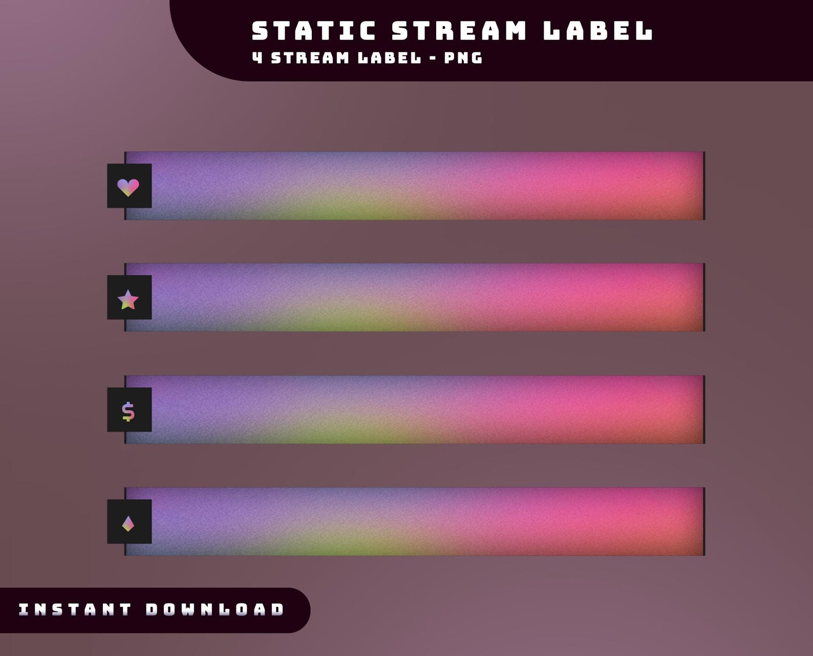 Cosmic Haze Animated Stream Overlay Package, Neon Vaporwave Twitch ...