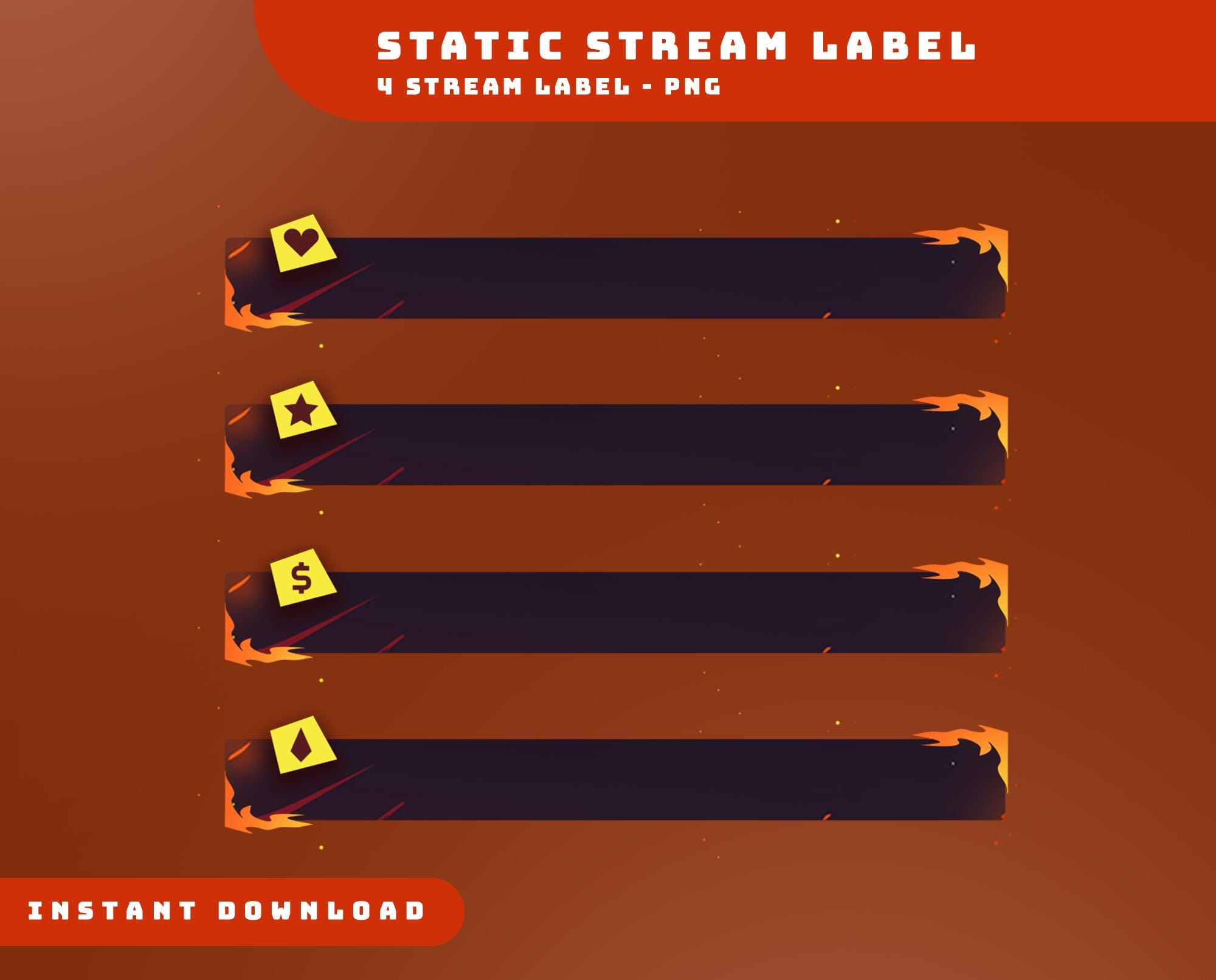 Burning Vortex Animated Stream Overlay Package, Fire Stream Overlay ...