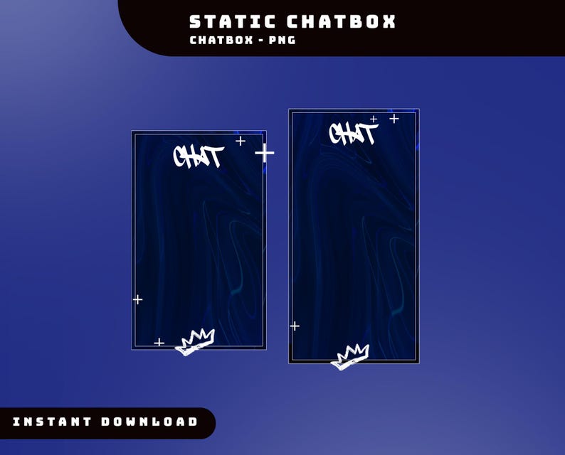 Blue Euphoria Animated Stream Overlay Package, Flow Art Gaming Overlay ...