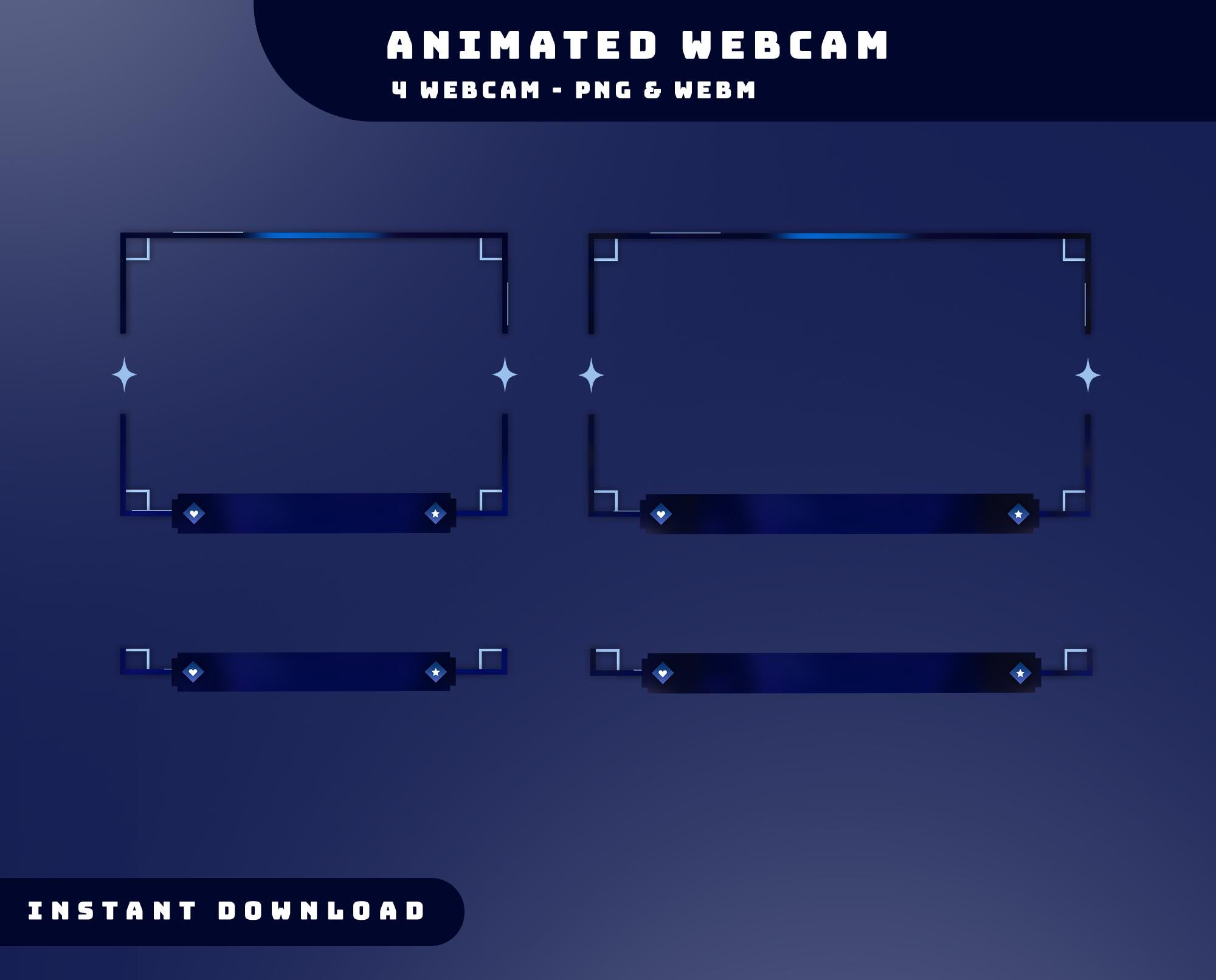 Torri Night Animated Stream Overlay Package, Blue Night Sky Overlay ...