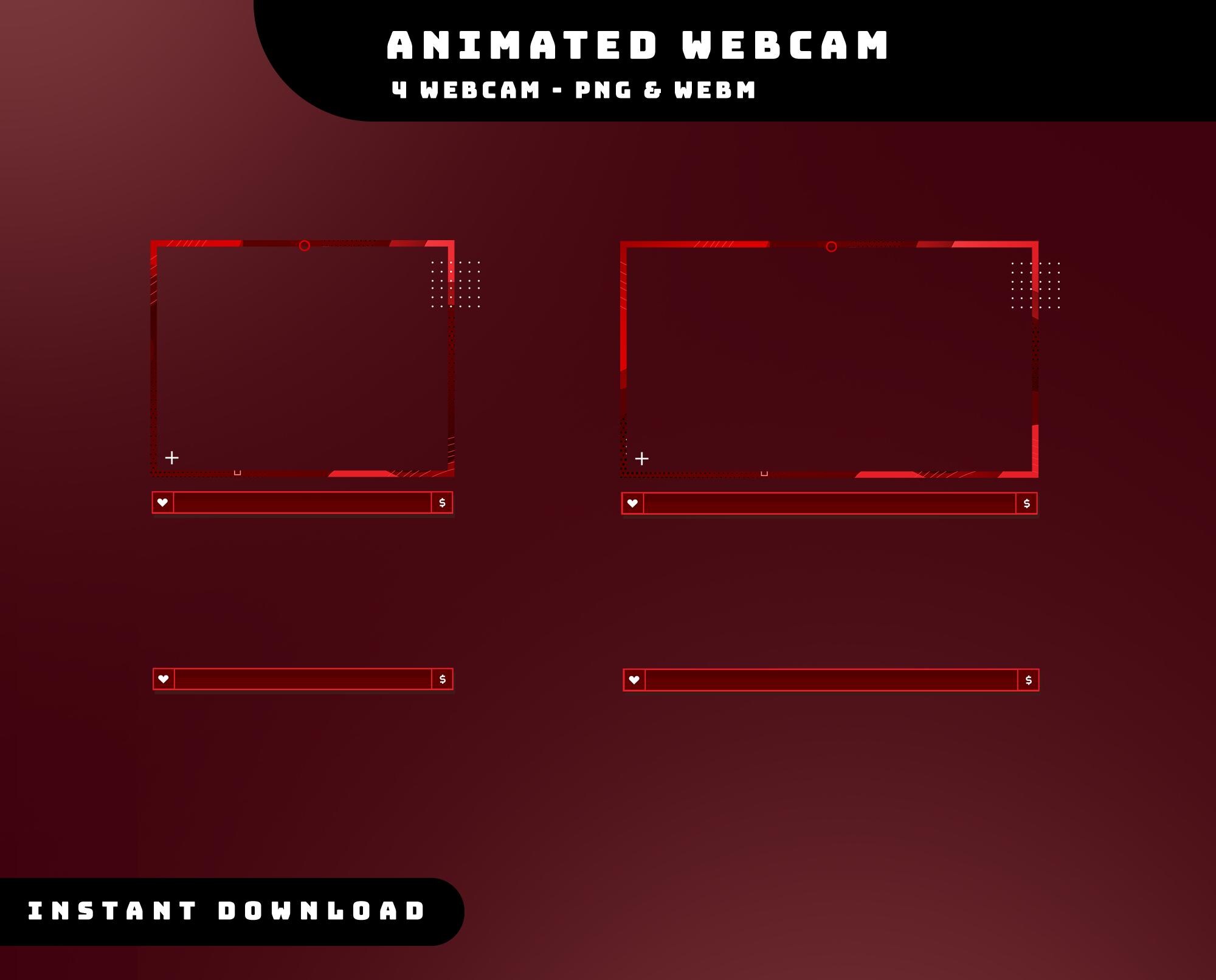 Red Line Animated Stream Overlay Package, Dark Red Streaming Overlay ...