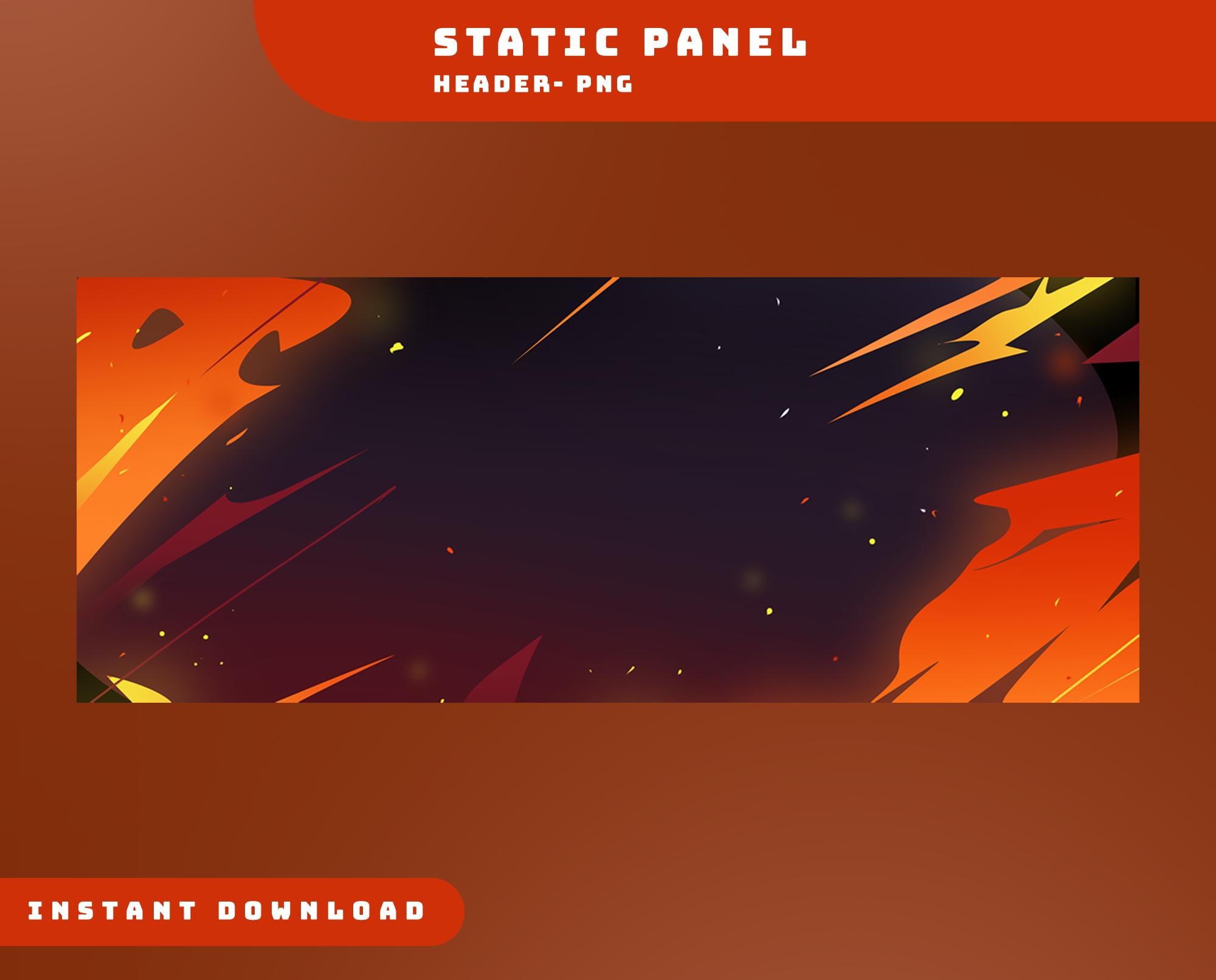 Burning Vortex Animated Stream Overlay Package, Fire Stream Overlay ...
