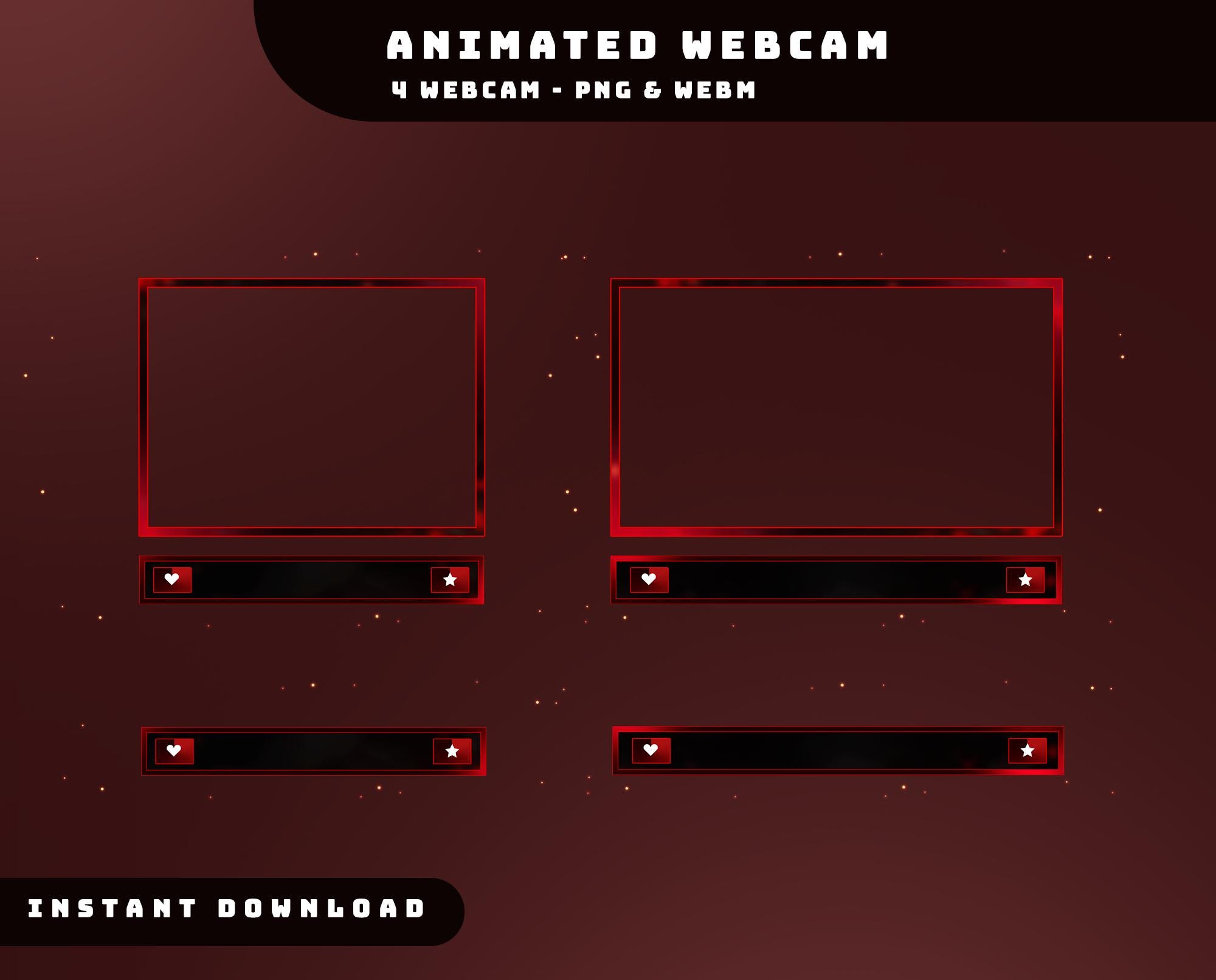 Blood Veil Animated Stream Overlay Package, Crimson Flames Darkness ...