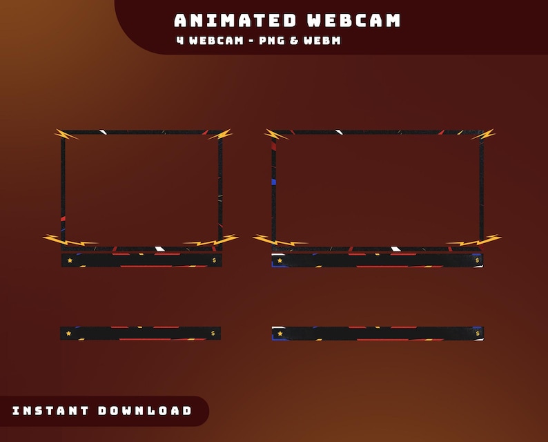 Blast Impact Animated Stream Overlay Package, Explosion Art Twitch ...
