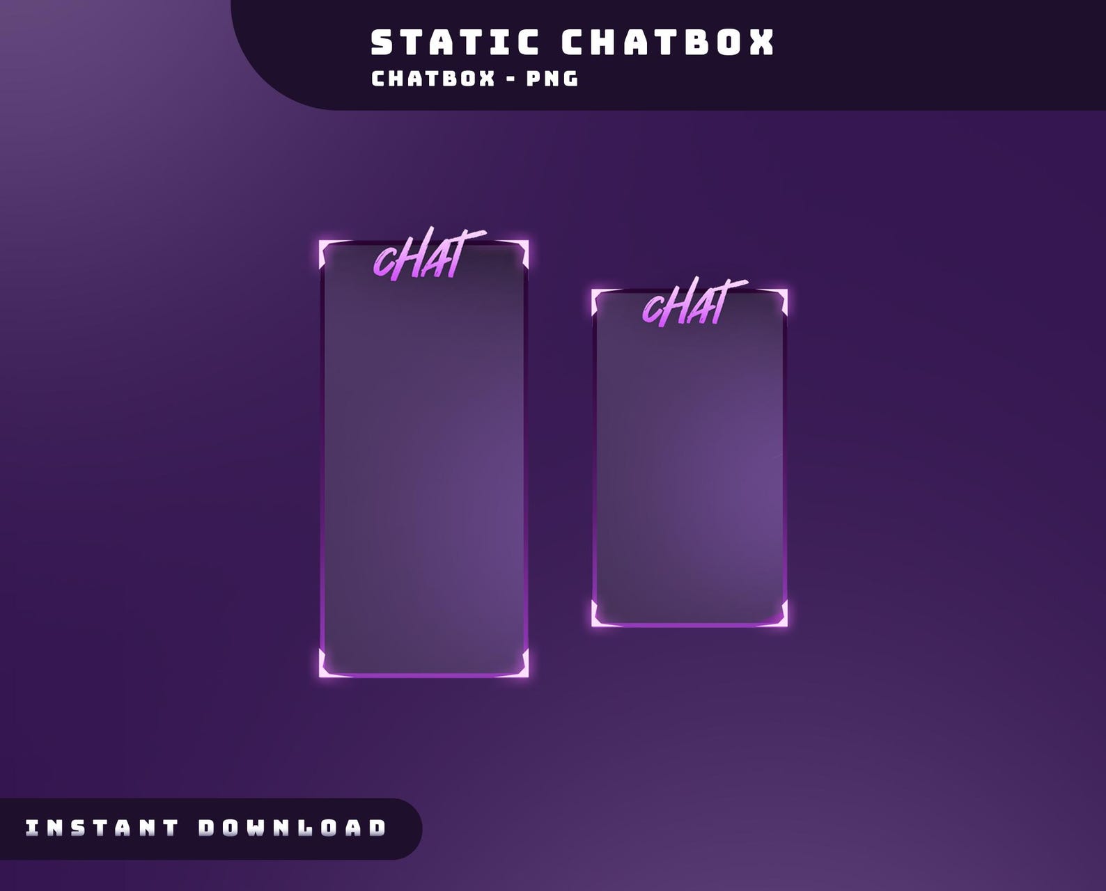Ultraviolet Burst Animated Stream Overlay Package, Purple Neon Overlay ...