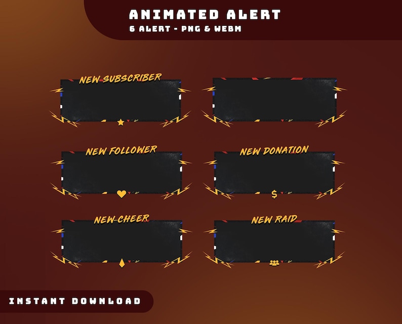 Blast Impact Animated Stream Overlay Package, Explosion Art Twitch ...