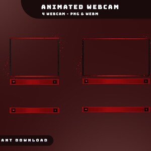 Blood Stain Animated Stream Overlay Package, Red Black Stream, Grunge ...