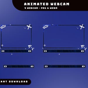 Blue Euphoria Animated Stream Overlay Package, Flow Art Gaming Overlay ...