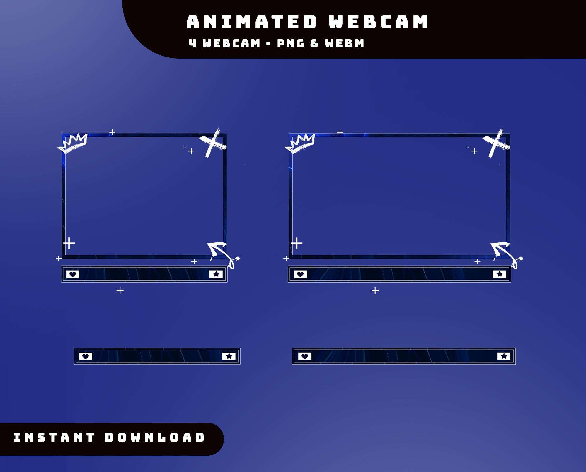 Blue Euphoria Animated Stream Overlay Package, Flow Art Gaming Overlay ...