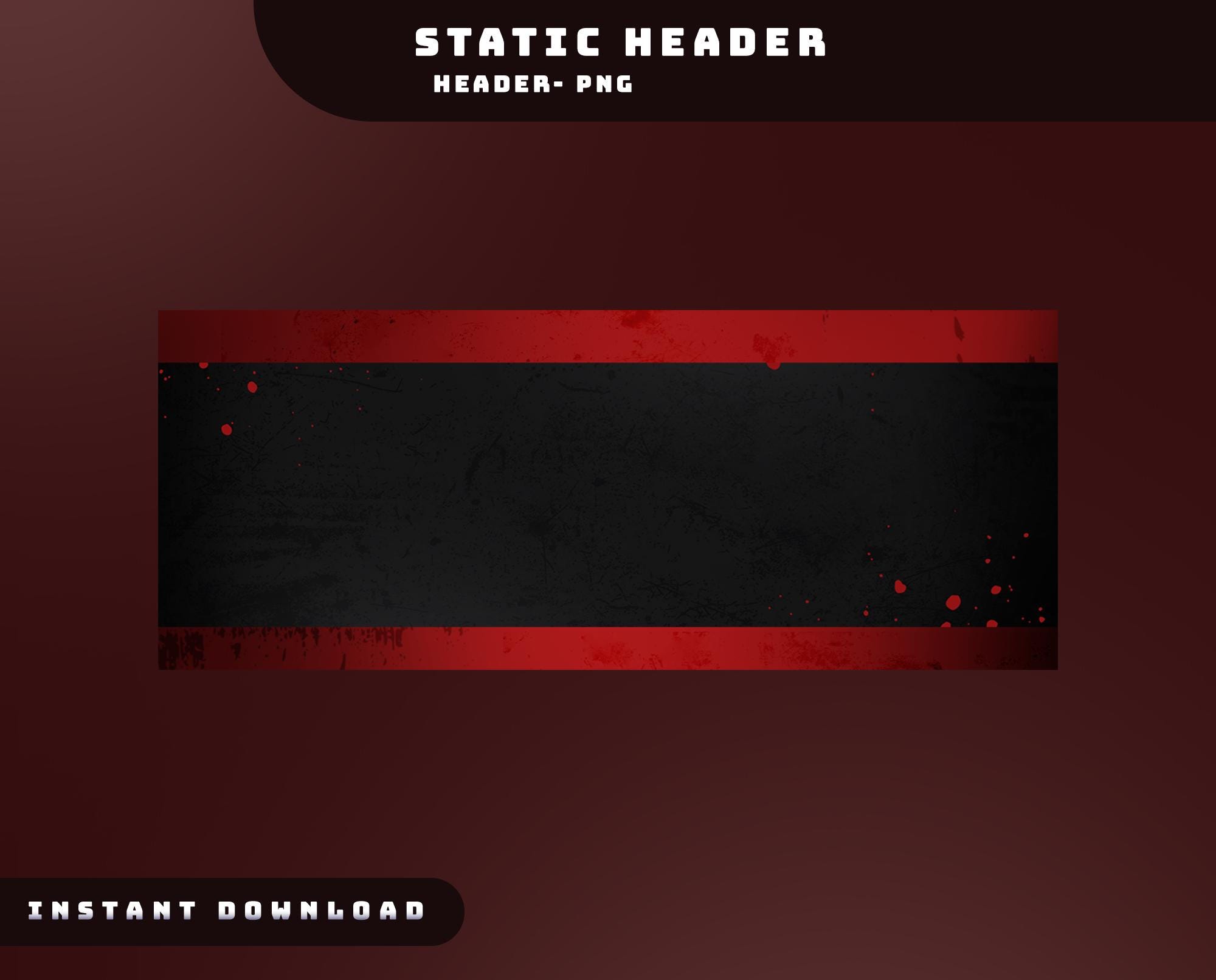 Blood Stain Animated Stream Overlay Package, Red Black Stream, Grunge ...