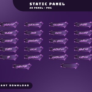Ultraviolet Burst Animated Stream Overlay Package, Purple Neon Overlay ...