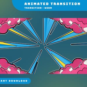 Bubble Pop Animated Stream Overlay Package, Pop Art Overlay, Etsy ...
