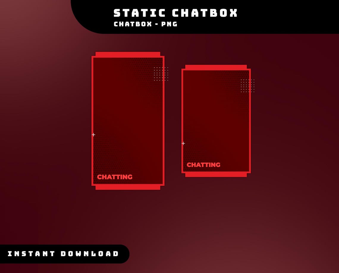 Red Line Animated Stream Overlay Package, Dark Red Streaming Overlay ...