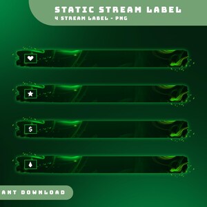 Mystical Green Animated Stream Overlay Package, Green Smoke Overlay ...