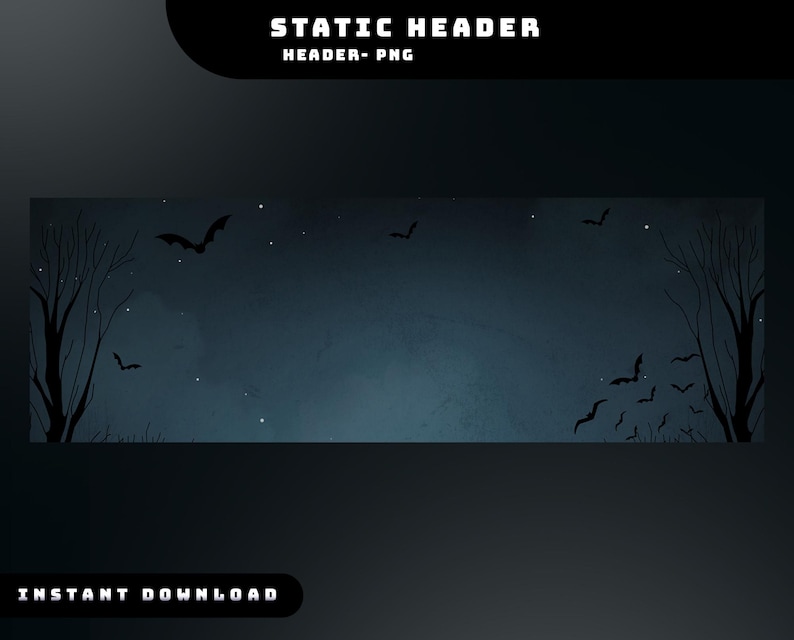 Eerie Nightfall Animated Stream Overlay Package, Horror Twitch Overlay ...