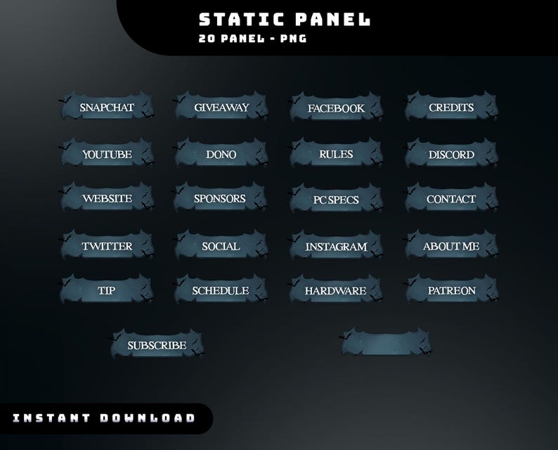 Eerie Nightfall Animated Stream Overlay Package, Horror Twitch Overlay ...