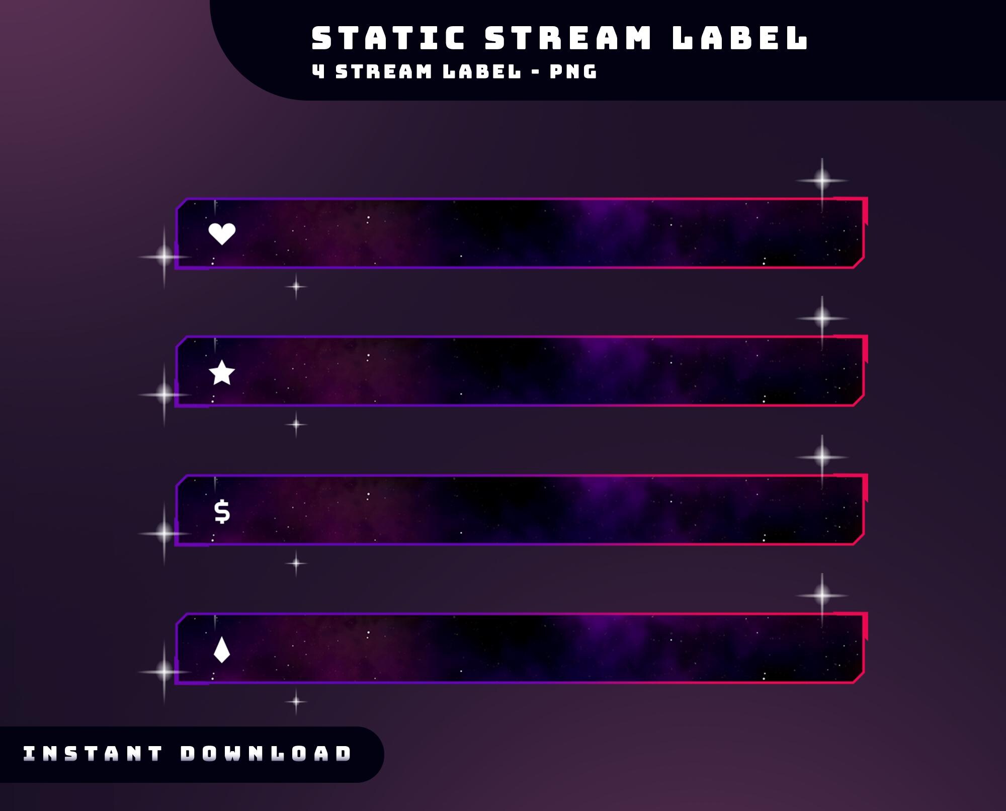 Aurora Void Animated Stream Overlay Package, Galaxy Gradient Twitch ...