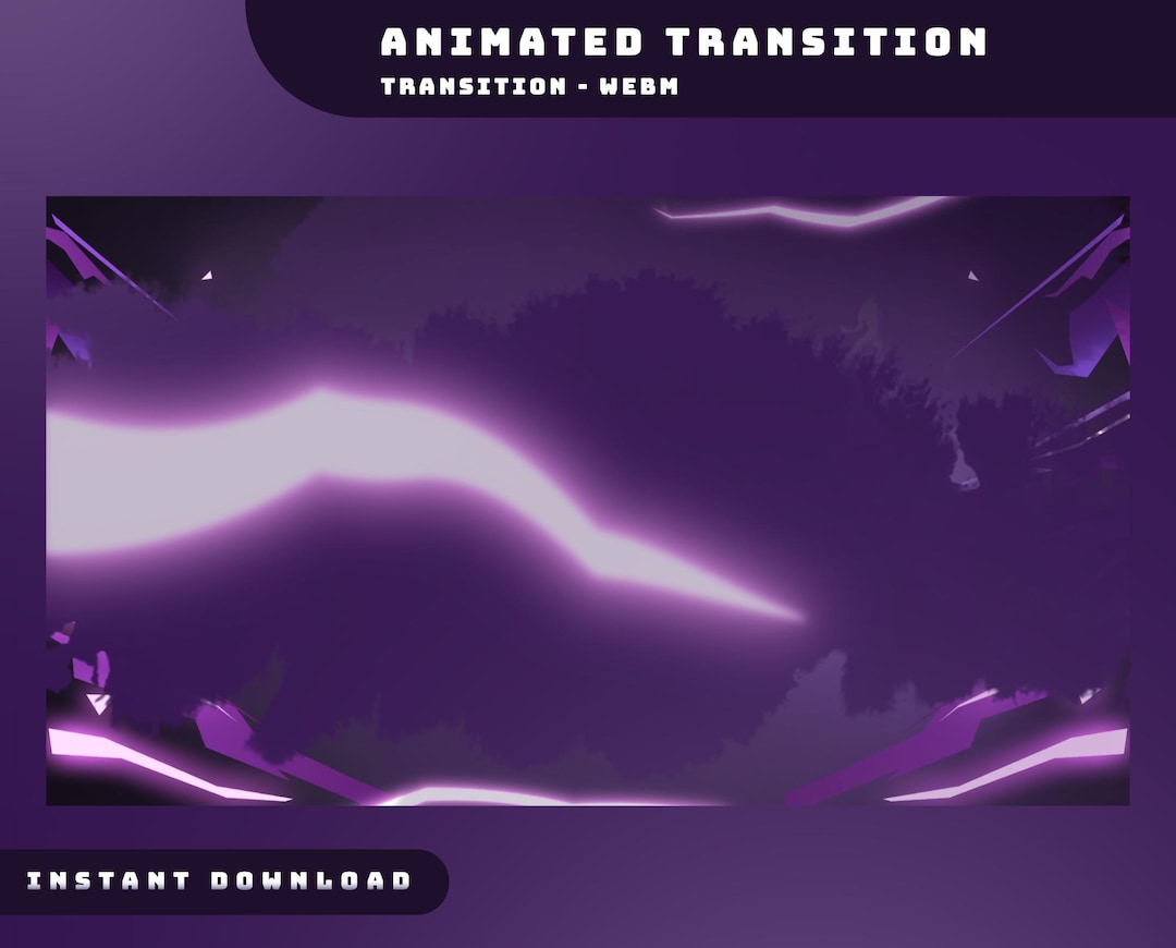 Ultraviolet Burst Animated Stream Stinger Transition Overlay Package ...