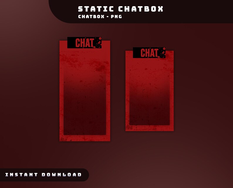 Blood Stain Animated Stream Overlay Package, Red Black Stream, Grunge ...