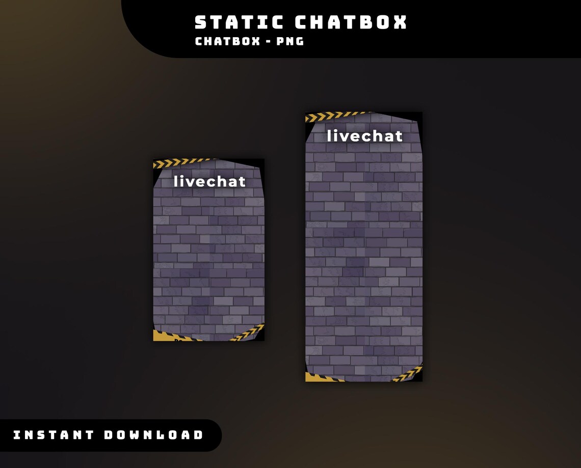 Wall Crash Animated Stream Overlay Package, Do Not Cross Overlay, Dark ...