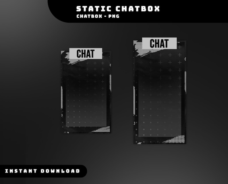 Pixel Noir Animated Stream Overlay Package, Black and White Overlay ...
