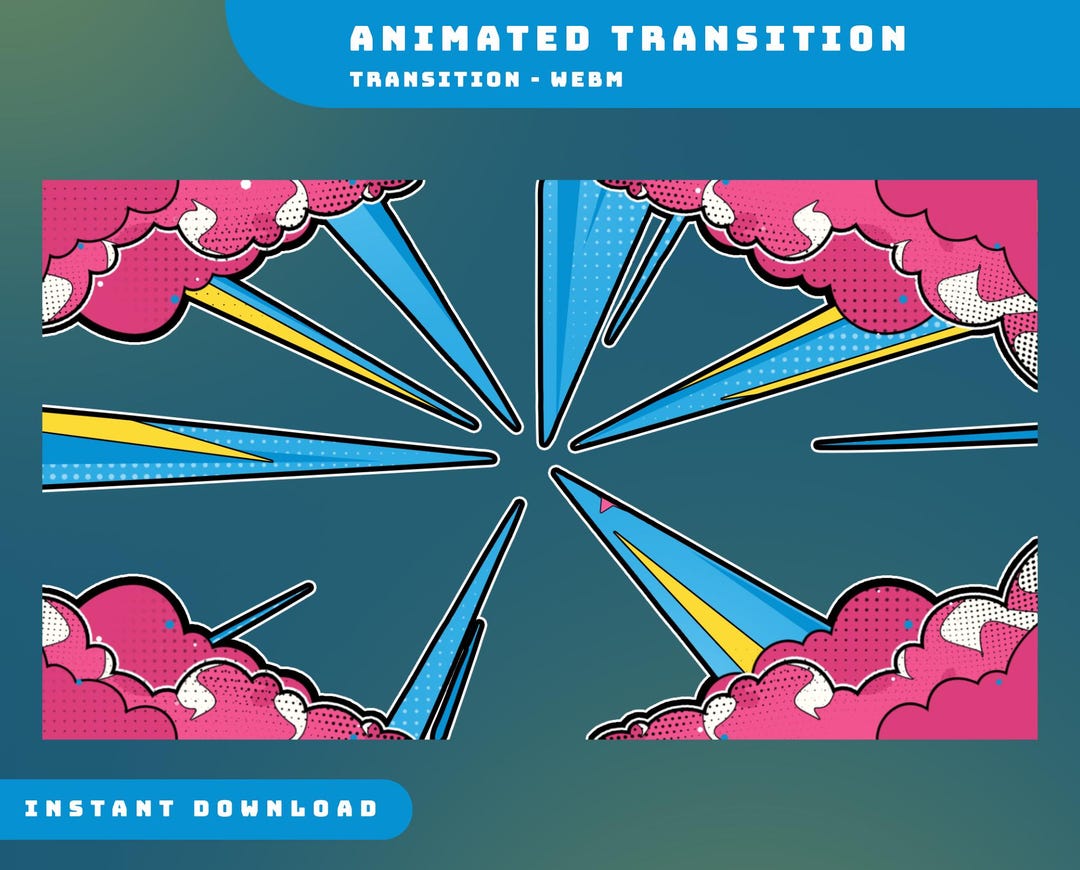 Bubble Pop Animated Stream Stinger Transition Overlay Package, Animated ...